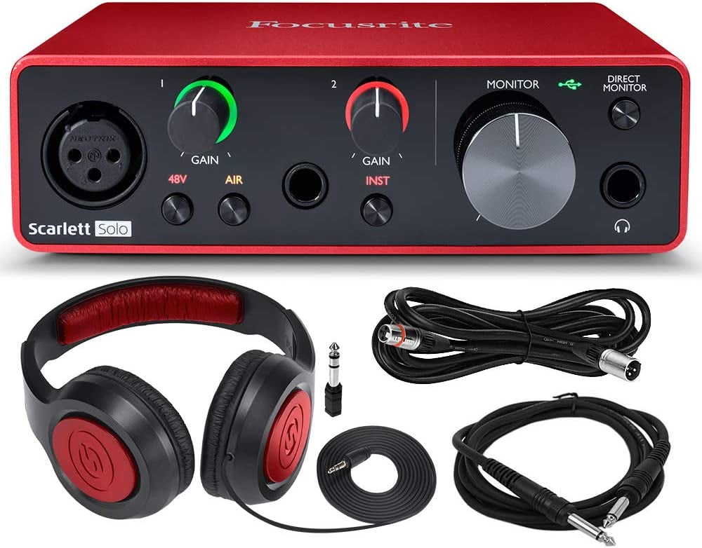 Buy Focusrite Scarlett Solo USB Audio Interface 3rd Generation Samson ...