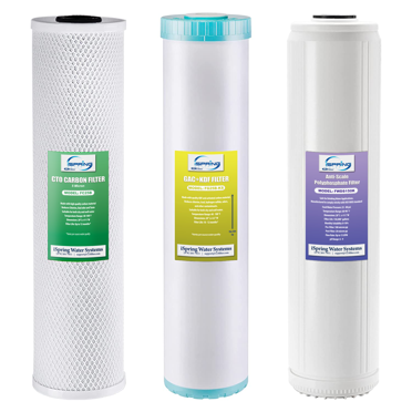 iSpring WCB32C 3-Stage Whole House Water Filtration System with Double ...