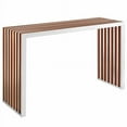 Modway Gridiron Wood Inlay Console Table or Bench in Walnut - Walmart.com