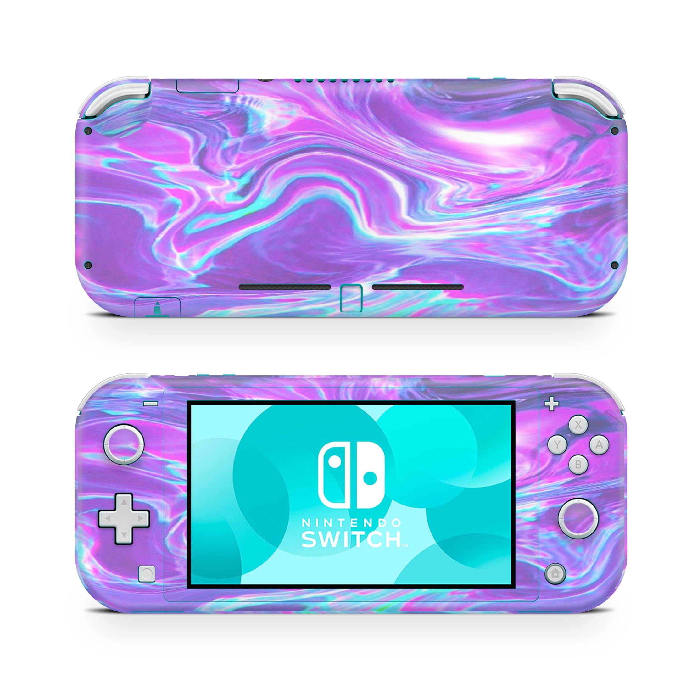 ZOOMHITSKINS Nintendo Switch Lite Skin Vinyl Stickers, Waves Purple ...