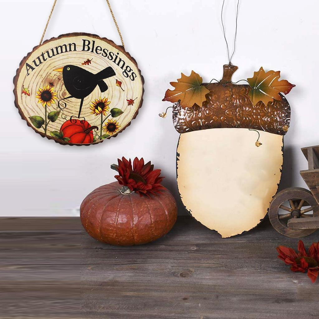 Exquisite Autumn Fall Wood Hanging Sign Harvest - Bird - Walmart.com