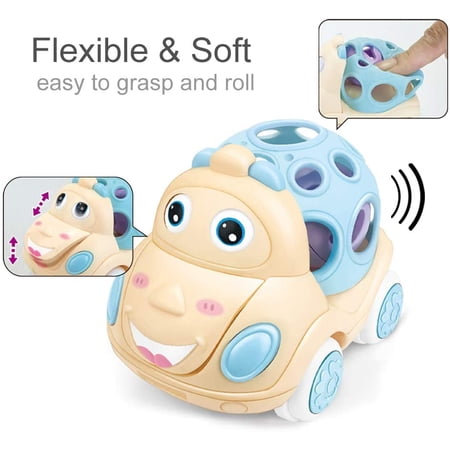 Friction Powered Cars for Toddler Push and Go Cartoon Car with Bell 3 ...