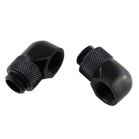 E-outstanding 2PCS G1/4\ Male to Female Extender Fitting 2PCS Black 90 ...