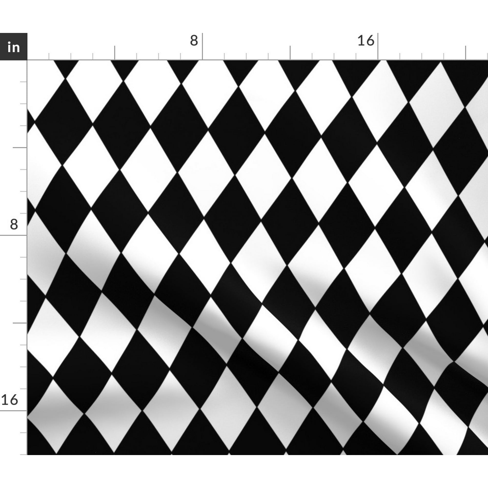 Black And White Diamond Checkered Pattern