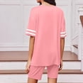 2 Piece Sets for Women Summer Lounge Set Short Sleeve Loose Shirts ...