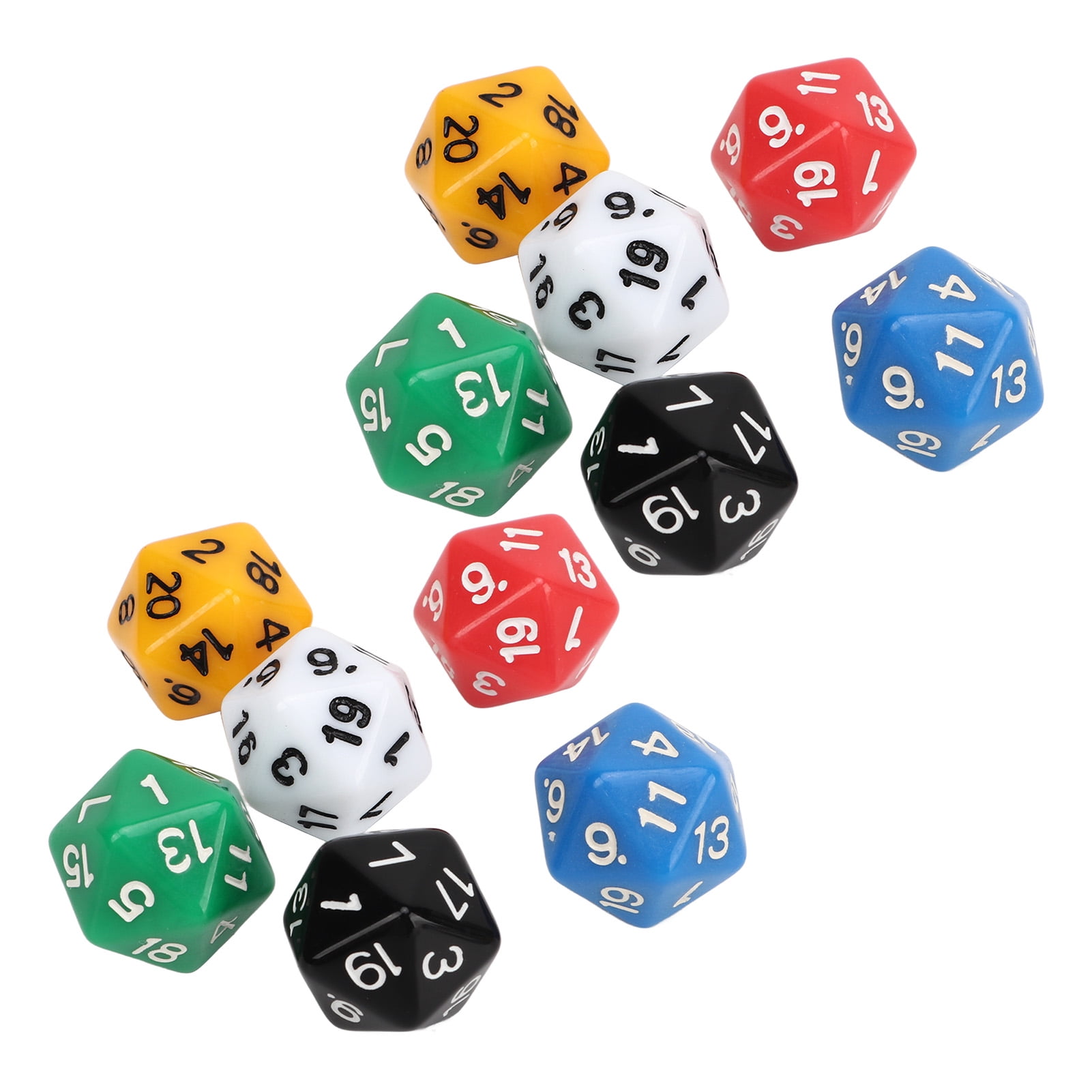 Juego de Dados Matemáticos NikouMX, Juego de 12 Piezas, 6 Dados ...