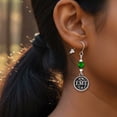 Delight Jewelry Green Beaded Bracelet and Earring Set, featuring Silver ...