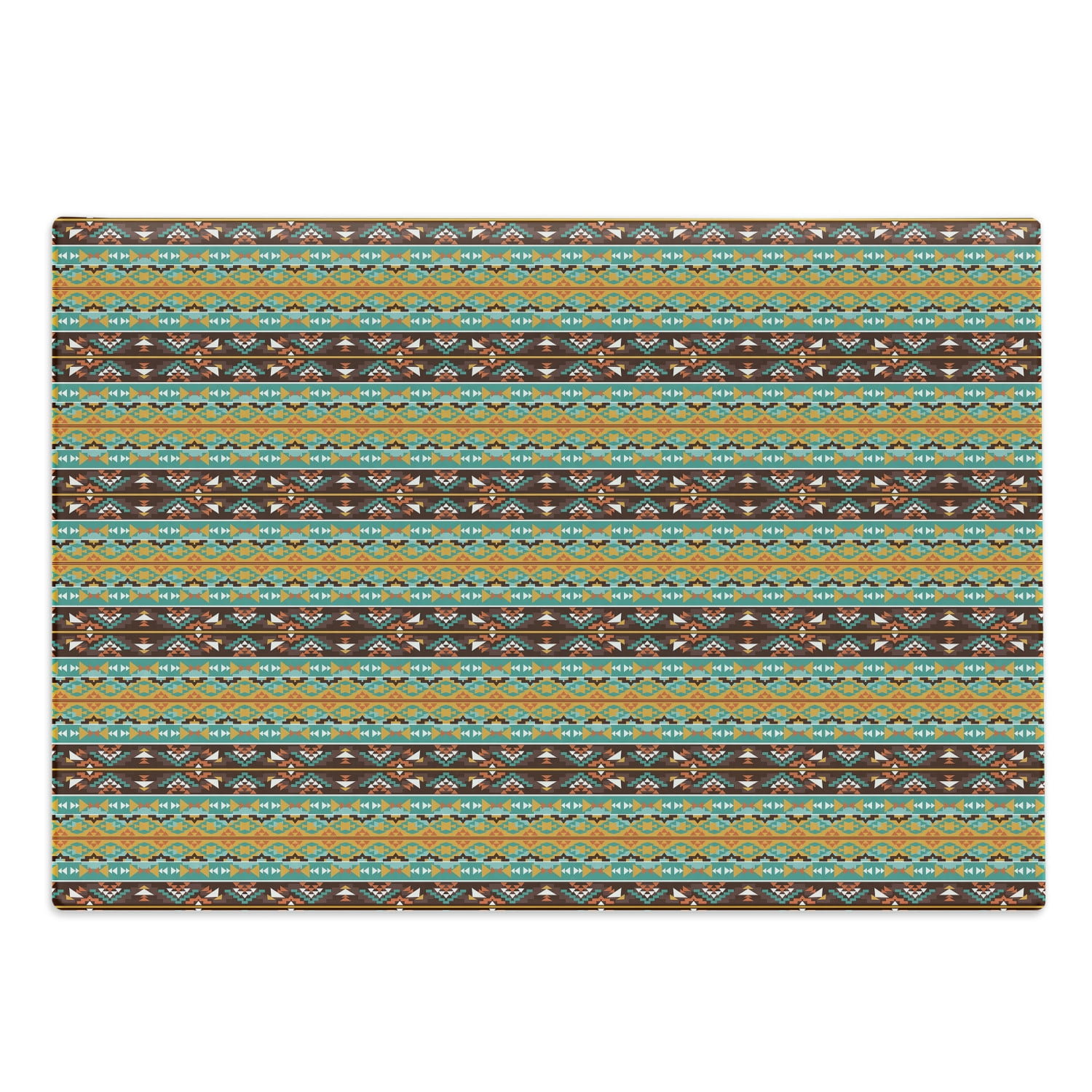 Retro Cutting Board, Retro Style Tribal Aztec Motif Pattern with ...
