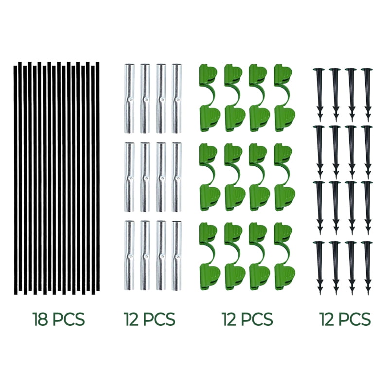 Garden Hoops Bracket Kit, 6 Sets Plant Support Frames for Plant Netting ...
