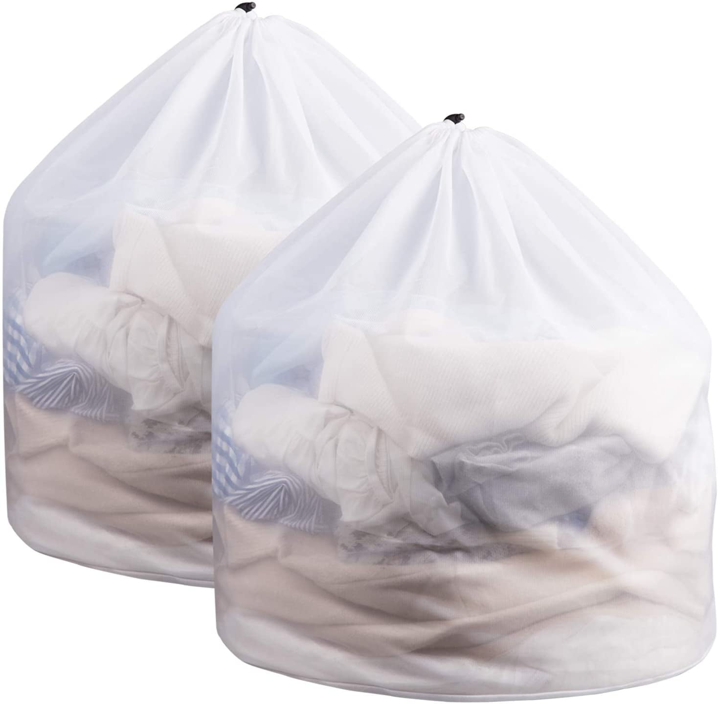 Kooyee 3 Pack Mesh Laundry Bags with Drawstring, 31" x 24" Sturdy ...