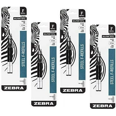 Zebra F-Series Ballpoint Stainless Steel Pen Refill, Fine Point, 0.7mm ...
