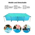 "Naipo 15FT Rectangle Above Ground Swimming Pool, PVC Material, Metal ...