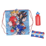 Sonic The Hedgehog Backpack 16" Fast Molded Lunch Box Cinch Bag 5PC Set ...