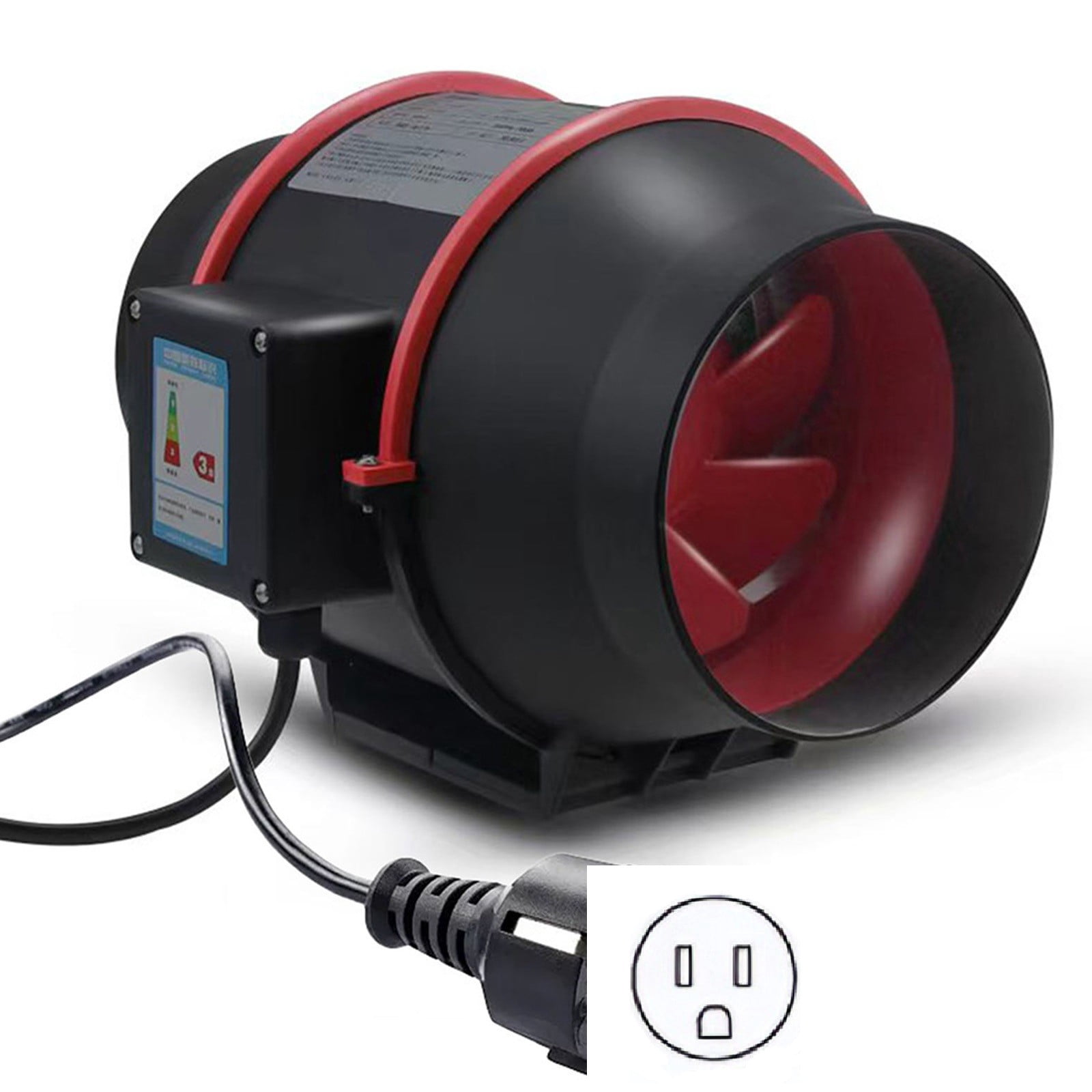 Flue Duct Fan,100 mm inline duct fan, 310 m³/h Axial Fan, Exhaust Fan ...