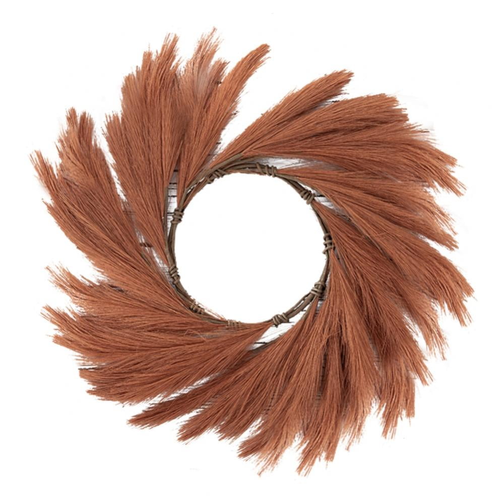 Faux Pampas Grass Wreath for Home Decor Artificial Reed Wreath No ...