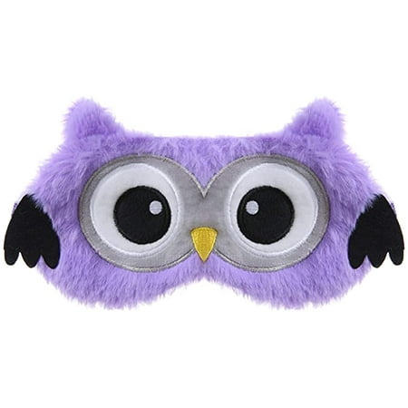 Compuye Animal Sleep Mask Women Kid Girl Plush Silk 3D Fluffy Sleep ...