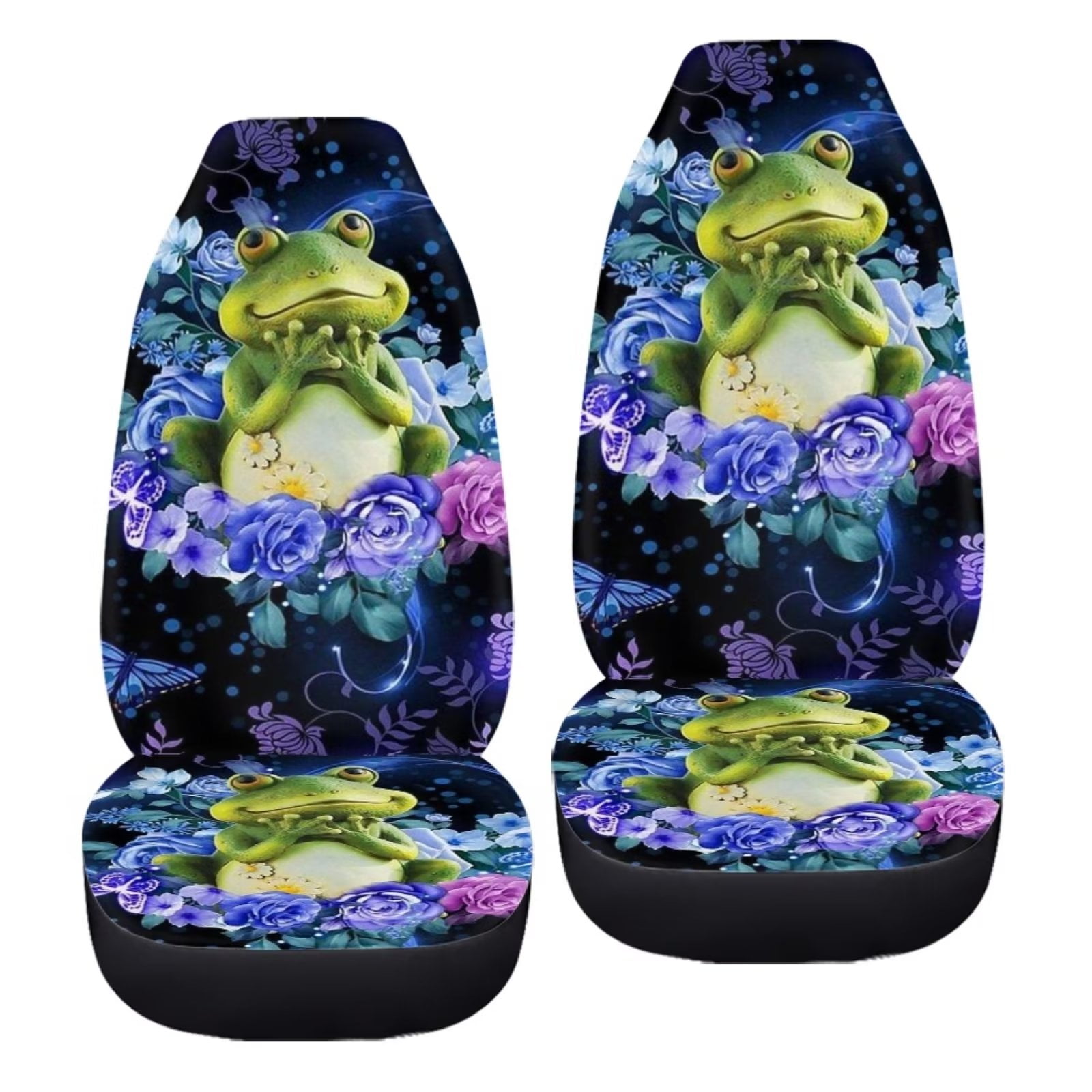 Suhoaziia Frog Car Seat Cover Set of 2 Automobile Accessiores,Durable ...
