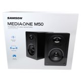 Pair Samson M50 5" Active Studio Monitors+Stands+Pads+Headphones+Mic ...