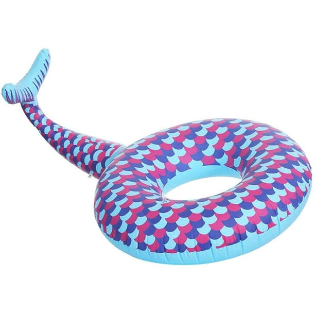 Giant Inflatable Mermaid Tail Pool Float with Fast Valves Summer Beach ...