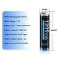 4 Pack AAA Batteries Type-C USB 1200mWh 1.5V Lithium High Capacity AAA ...