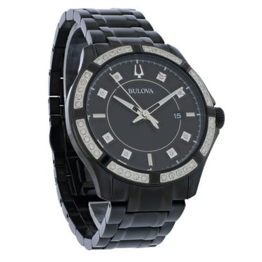 Bulova Men's Dress Black Stainless Steel Bracelet Watch - Walmart.com