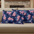 American Flag Lumbar Pillow Covers 12 x 20 Inch Pillow Covers Set of 2 ...