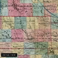 1856 Iowa State Map Poster - Vintage Map of Iowa Wall Art Print ...