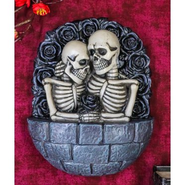 Gothic Grim Reaper Skeleton with Angel Wings Holding Scythe Heart Wall ...