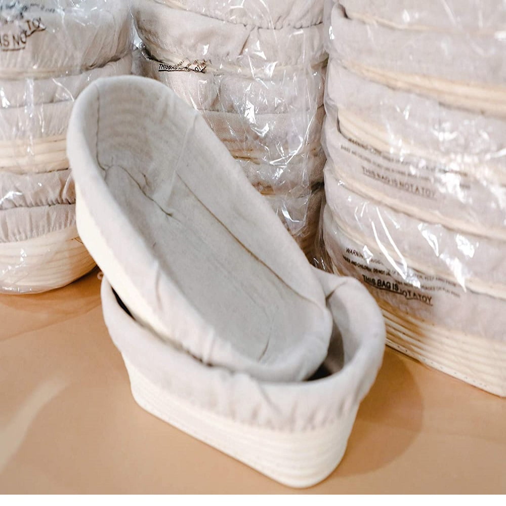 Bread Proofing Basket Superbaking Banneton Set, Oval 10" Sourdough ...