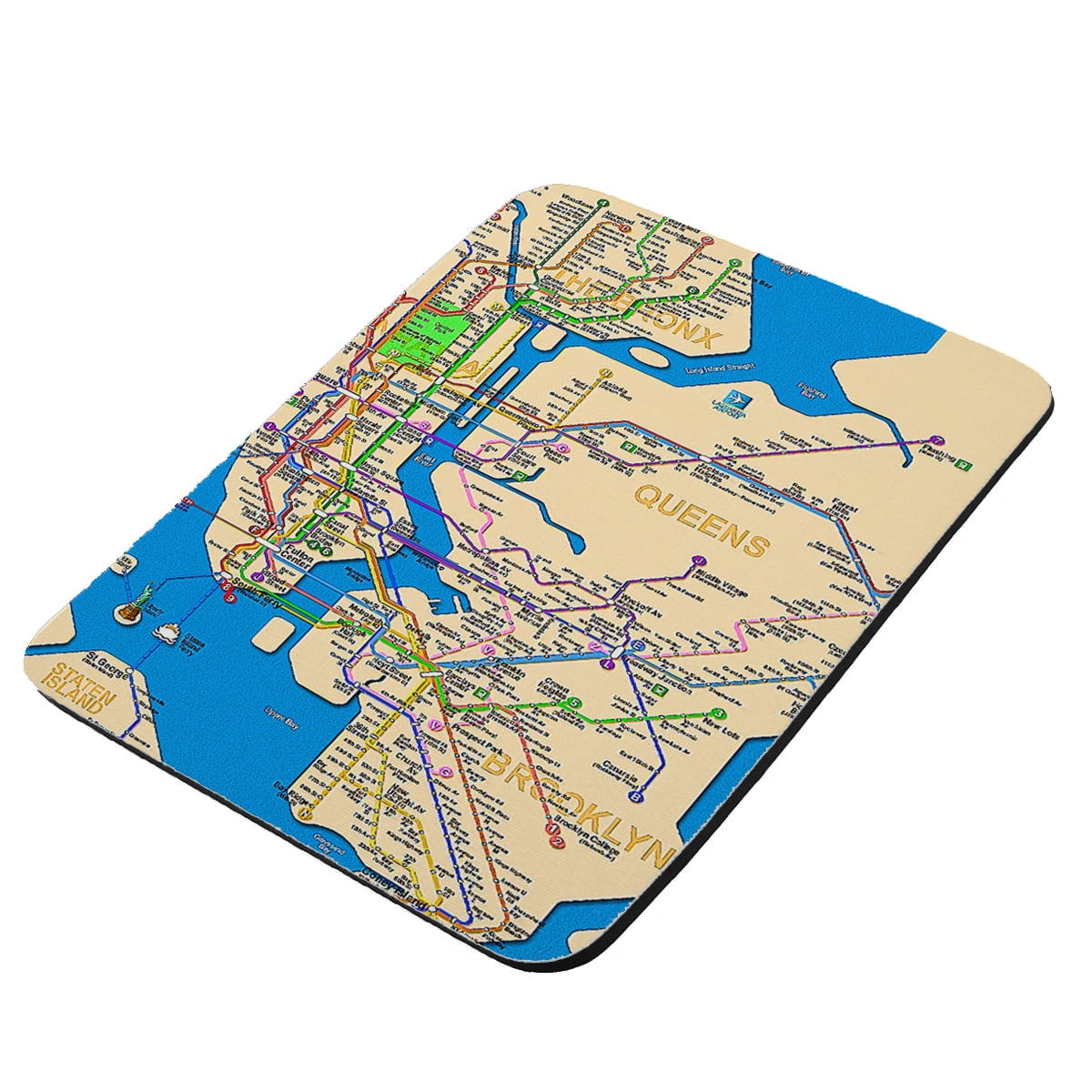 Five Burroughs Transit Map - KuzmarK Mousepad / Hot Pad / Trivet ...