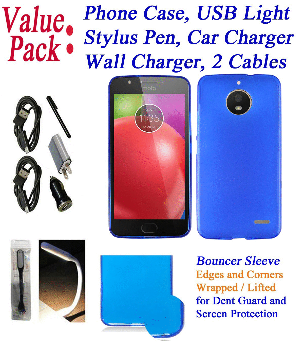 ~Value Pack~ for Motorola 5" MOTO E4 XT1767 motoe4 Case Phone Case ...