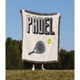 Cool Fun Padel Racket And Ball And Padel Text Sports Art, Woven Blanket ...