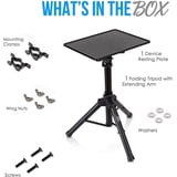 Pyle PLPTS4 Pro Universal Adjustable Laptop Computer Studio DJ Mount ...