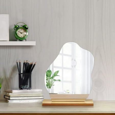 Desk Mirror Irregular Aesthetic Vanity Acrylic Makeup Mirror Desk Decor Vanity Mirror-Frameless ...
