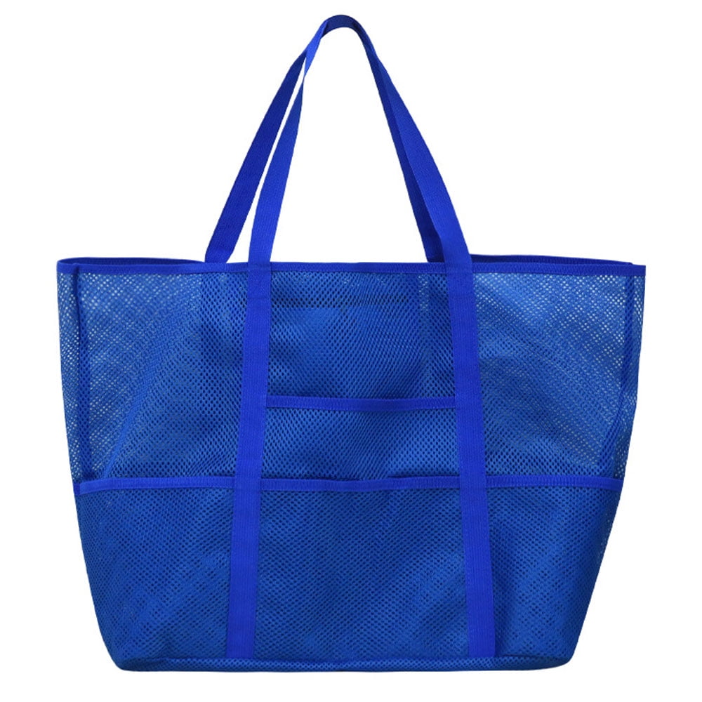 Large Beach Bag Pool Bags, Mesh Beach Tote for Toys, Towel, flip flops, Unfolded size about 42 * ...