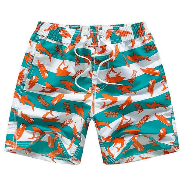 Hiheart Boys Summer Patterned Swimsuit Quick Dry Swim Trunk With mesh ...