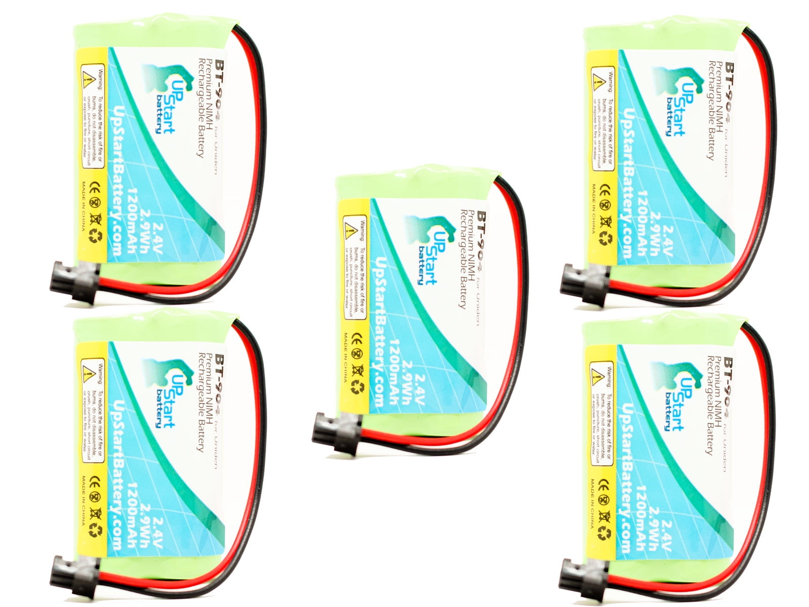 5x Pack - UpStart Battery Uniden DECT1588-5 Battery - Replacement for ...