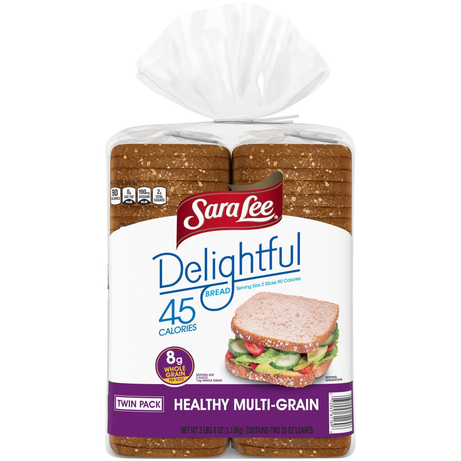 Sara Lee Delightful Multigrain Bread, 45 Calories 20 oz., 2 pk ...