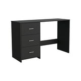 3 Drawers Writing Desk, Black - Walmart.com