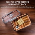 CIGARLOONG Cigar Humidor Large Accommodate 100 Cigars,Built-in Cedar ...