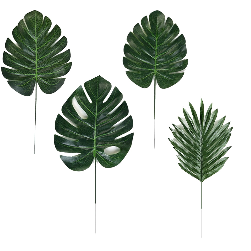 NUOLUX Leaves Palm Artificial Fake Tropical Leaf Faux Decoration Party ...