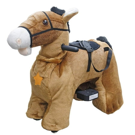 Rechargeable 6V/7A Plush Animal Ride On Toy for Kids (3 ~ 7 Years Old ...