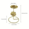 C Metal Candle Holder With Delicate Design Gold Finish 13.5X11X11Cm For ...