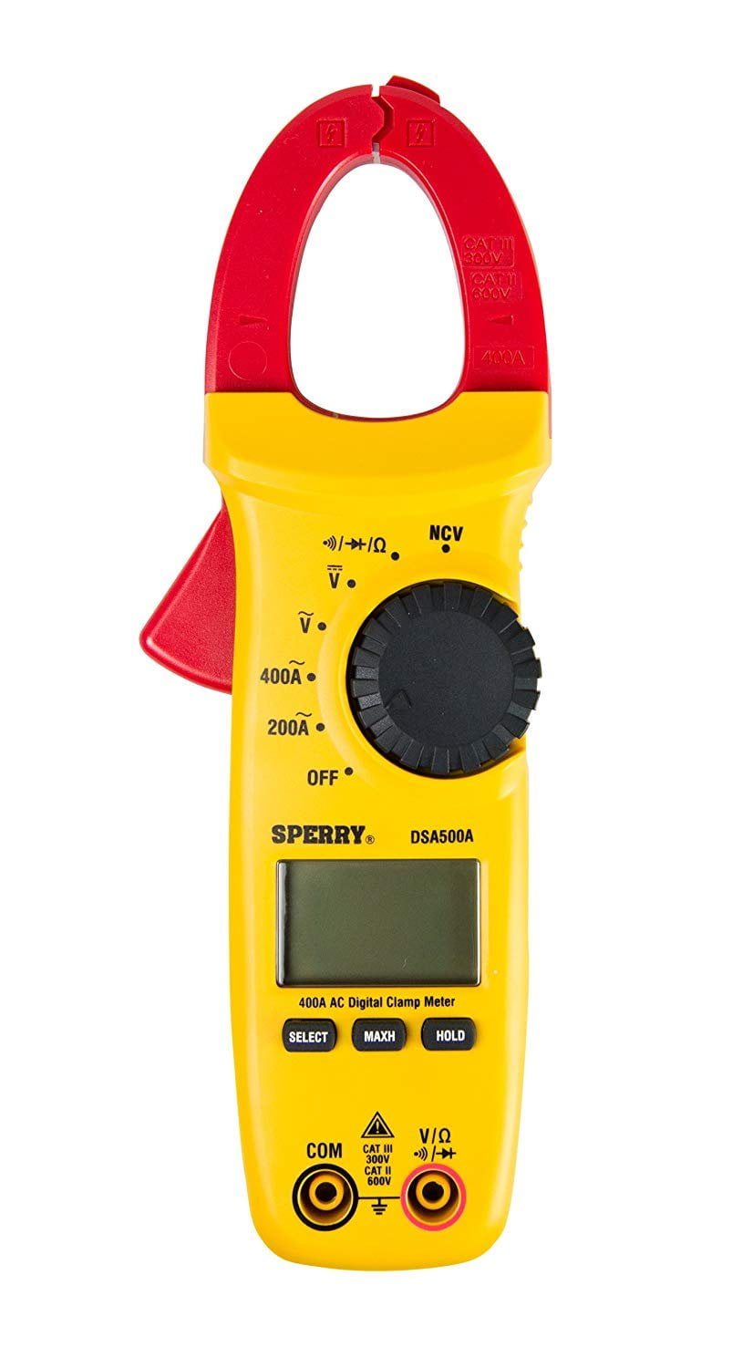 Sperry Instruments DSA500A Digital Snap-Around Clamp Meter, 5 Function ...