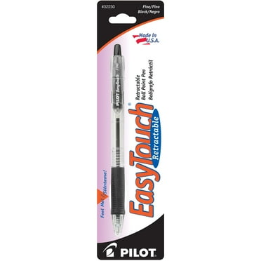 Pilot EasyTouch Retractable Ballpoint Pen, Fine Point Black, 6-COUNT ...