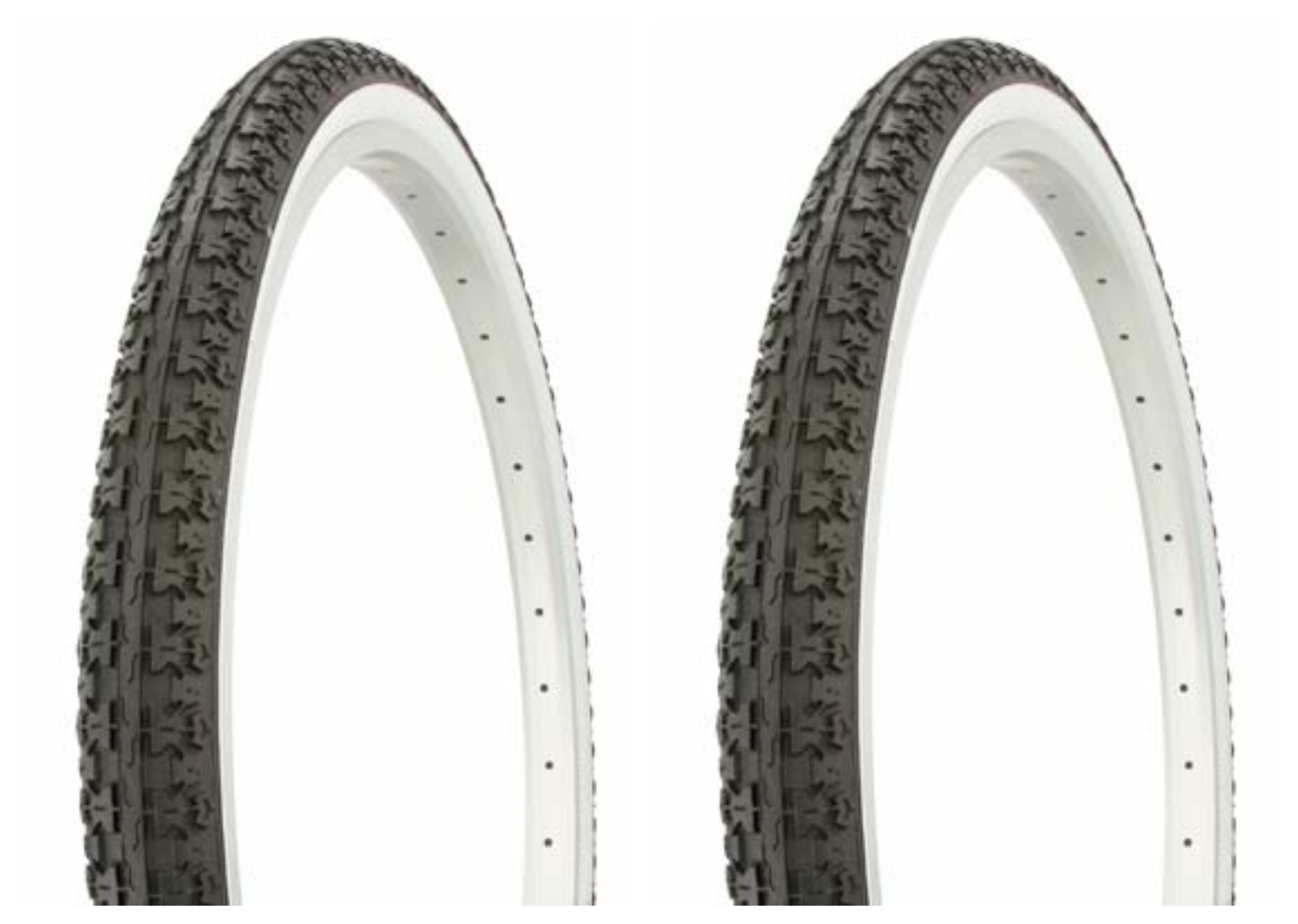 Tire Set 2 Tires Two Tires Duro 26 X 1 75 Black White Side Wall HF tire-set-2-tires-two-tires-duro-26-x-1-75-black-white-side-wall-hf