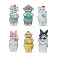 6 Styles of My Melody Shark Cat Figurines Cake Decorations Dolls Cat ...