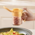 400ml Glass Spice Jars with Built-in Retractable Spoon,Airtight Sealed ...