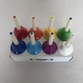 8 Note Handbells Set Colorful Hand Bells Percussion Instrument Musical ...