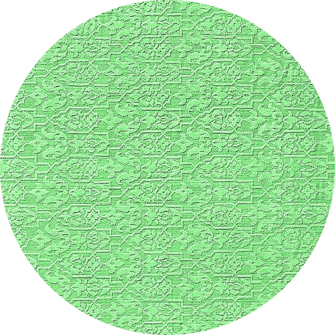 Ahgly Company Indoor Round Solid Emerald Green Modern Area Rugs, 6 ...